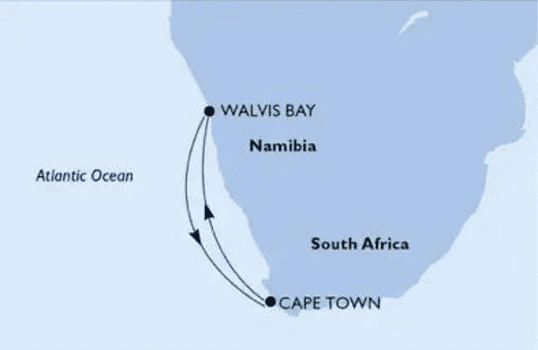 MSC Cruises from Cape Town to Walvis Bay | Cruise Deals